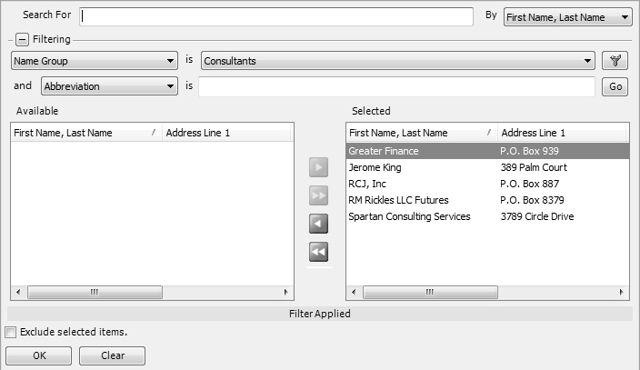 CenterPoint® Depreciation - Name Groups