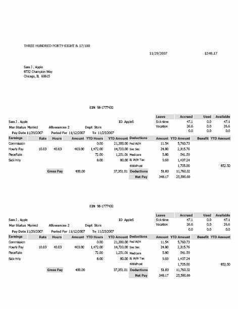 Standard with Leave and Benefits