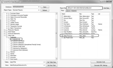 CenterPoint Accounting - CenterPoint Data Browser