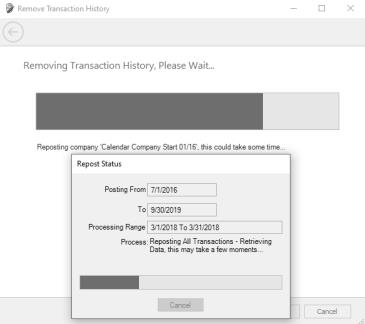 CenterPoint® Accounting - Remove Transaction History