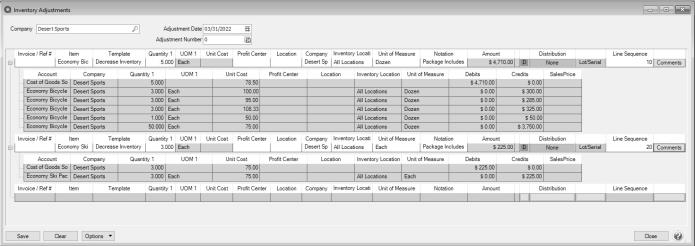 CenterPoint Accounting - Inventory Adjustments