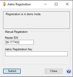 CenterPoint Accounting - Manually Register Federal/State Tax Forms (Aatrix)