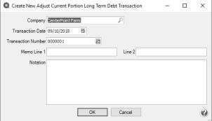 CenterPoint Accounting - Move Current Portion of Long Term Debt