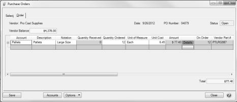 CenterPoint® Accounting - Create a Purchase Order (with the Inventory ...