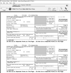 CenterPoint® Accounting - 1099 Forms - Correcting Completed 1099s