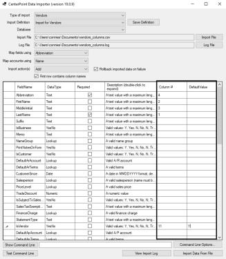 CenterPoint® Accounting - CenterPoint Data Importer