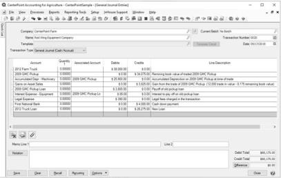 CenterPoint Accounting for Agriculture - Equipment Purchase with a Loan ...