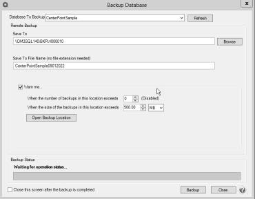 CenterPoint Accounting for Agriculture - Red Wing Cloud Services - CenterPoint (Back Up or ...