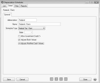 CenterPoint Accounting for Agriculture - Depreciation Schedules