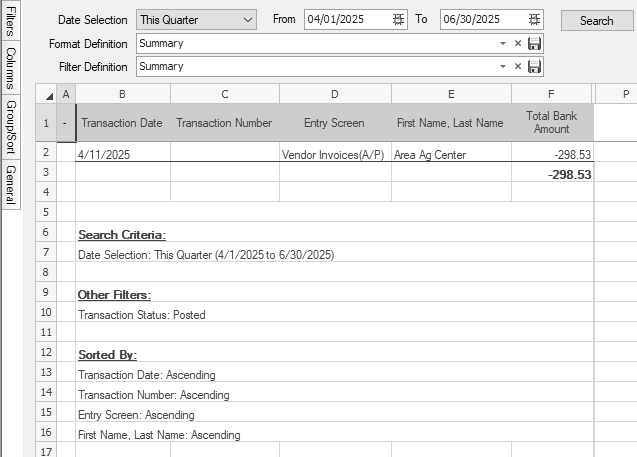 CenterPoint® Accounting for Agriculture - Edit an Accounts Payable ...