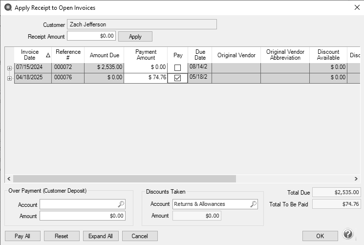 CenterPoint® Accounting for Agriculture - Edit an Accounts Receivable ...