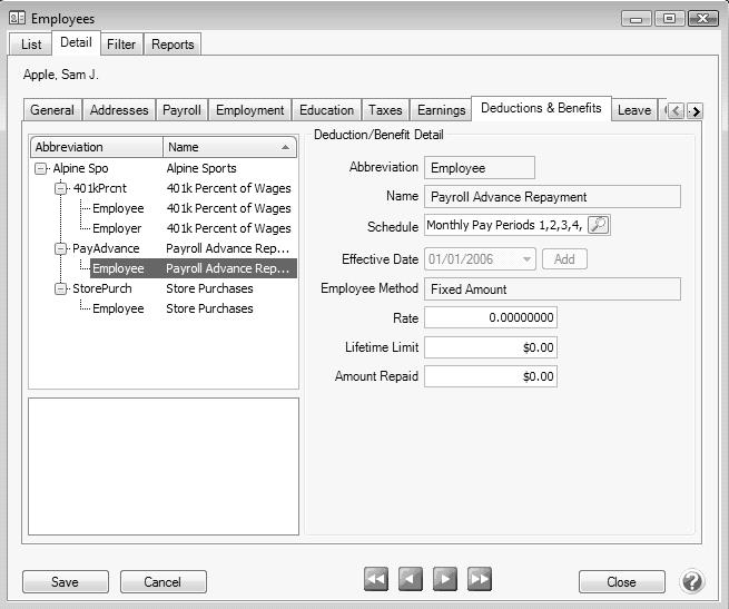 CenterPoint Fund Accounting - Advance Pay To Employees