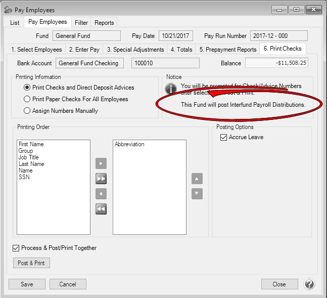 CenterPoint Fund Accounting - Interfund/Intercompany Payroll Distribution