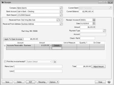 CenterPoint® Accounting - Customer Checks Returned from Bank for NSF ...