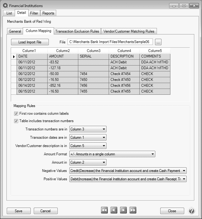 CenterPoint® Accounting for Agriculture - Import Bank Account or Credit ...