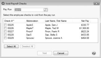 CenterPoint Payroll - Void Payroll Checks or Entire Pay Runs