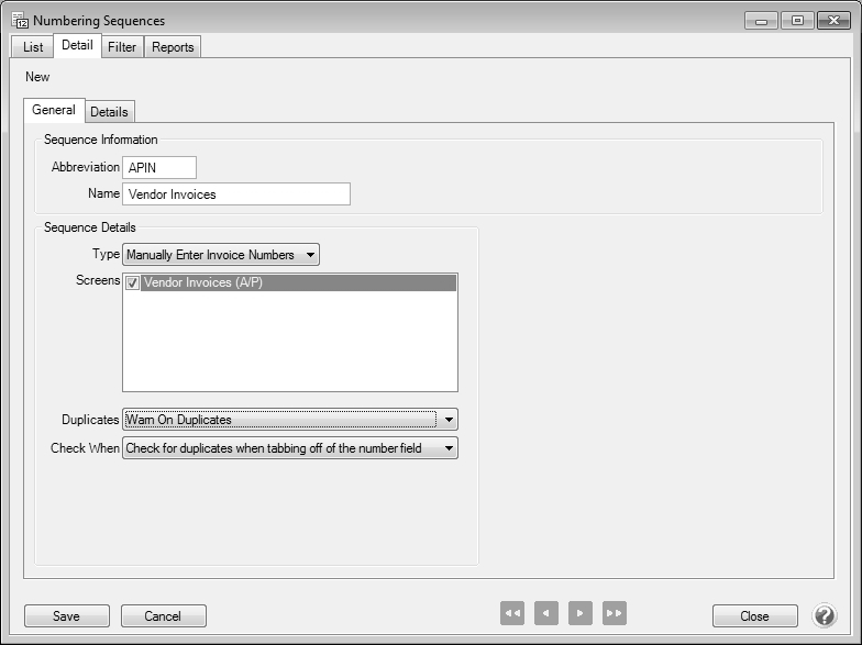 CenterPoint® Depreciation - Check for Duplicate Invoice Numbers by Vendor