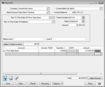 CenterPoint® Accounting - Transfer Funds between Bank Accounts