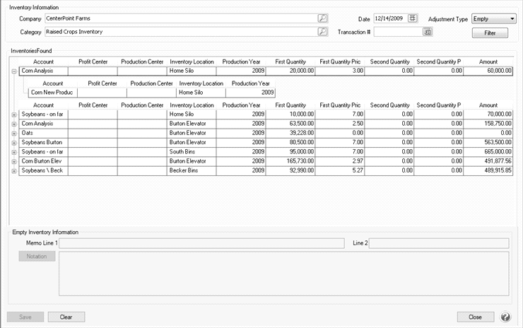 CenterPoint® Accounting for Agriculture - Adjusting Crop Inventory